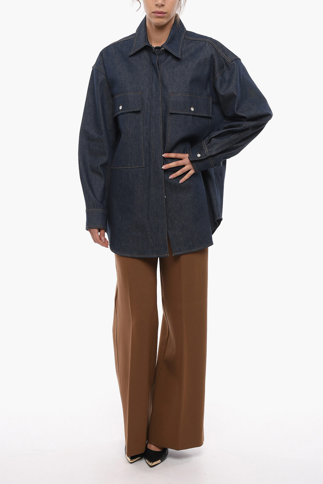 Amiri Box Fit Denim Jacket With front Pockets women - Glamood Outlet