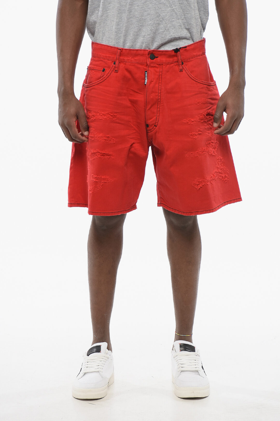 Dsquared2 Boxer Fit Distressed Denim Shorts men - Glamood Outlet