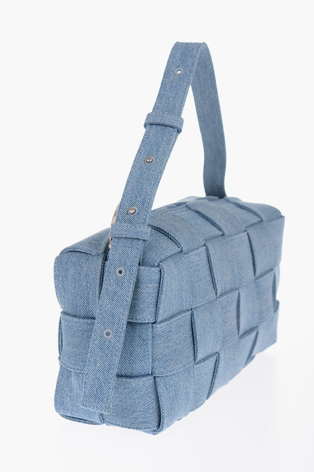 Bottega Veneta Braided Denim Shoulder Bag women - Glamood Outlet
