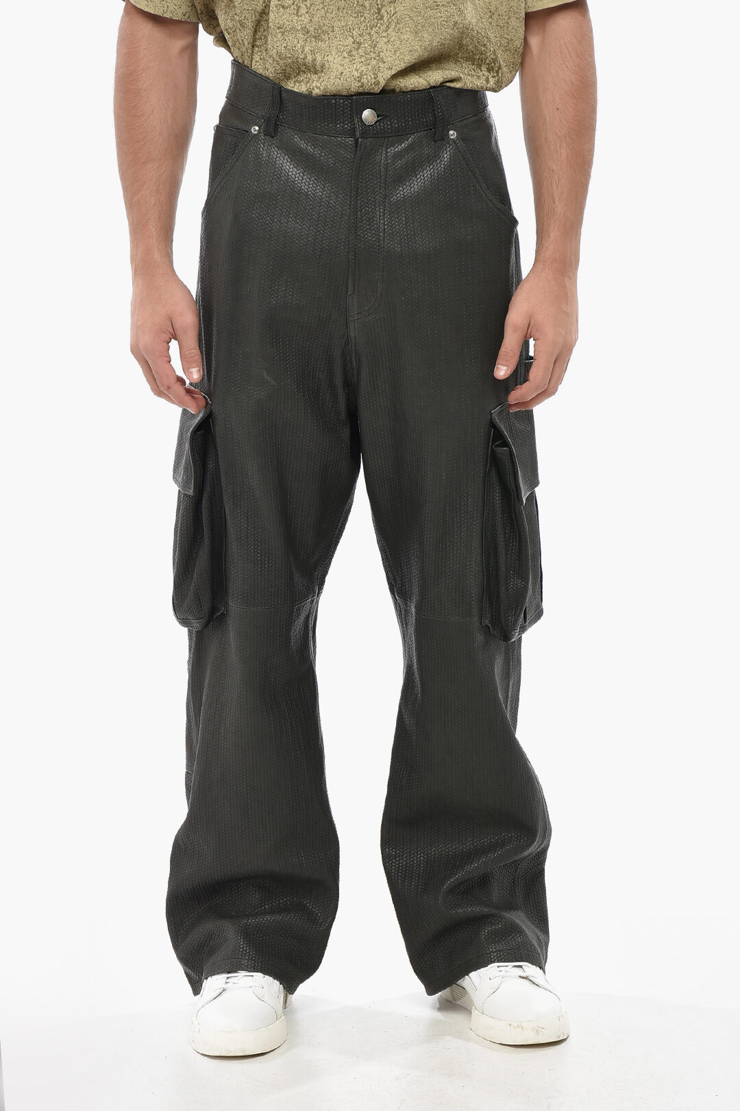 1989 Studio Braided Leather Cargo Pants men - Glamood Outlet