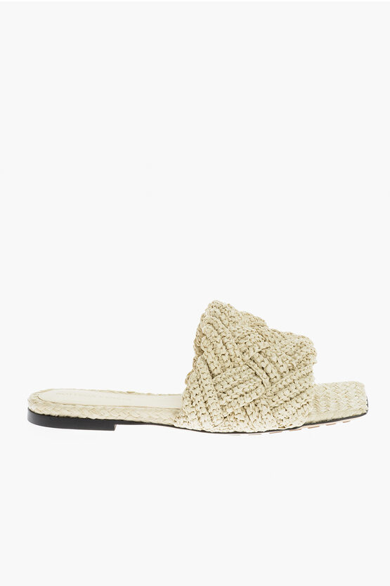 Bottega Veneta Braided Raffia LIDO Slides women - Glamood Outlet