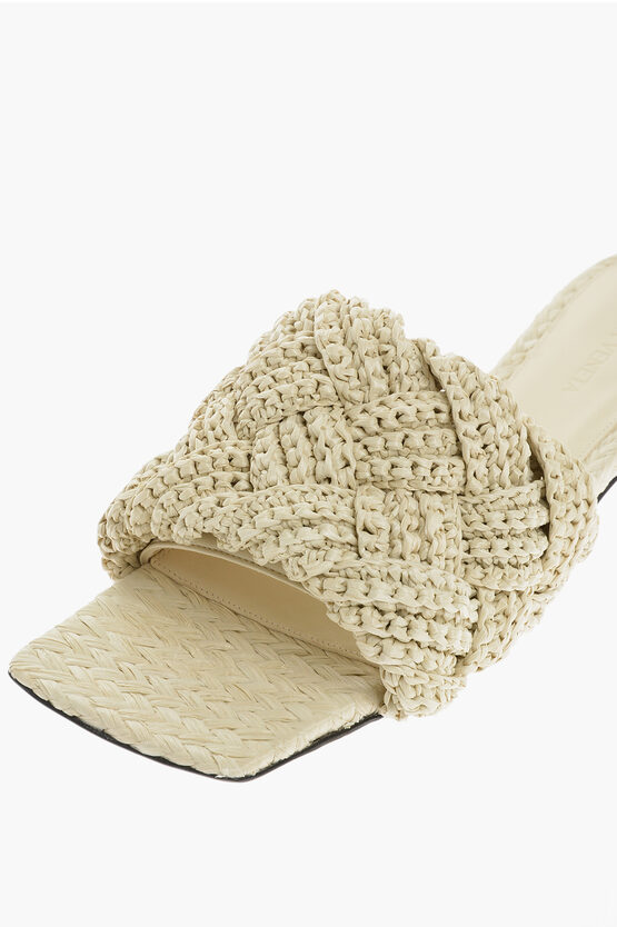 Bottega Veneta Braided Raffia LIDO Slides women - Glamood Outlet
