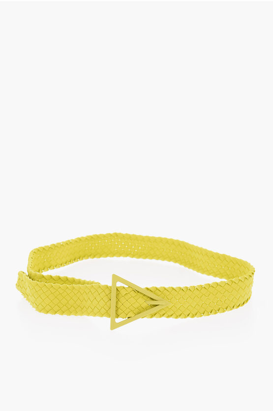 Bottega Veneta Braided-rubber TRIANGLE Belt men - Glamood Outlet