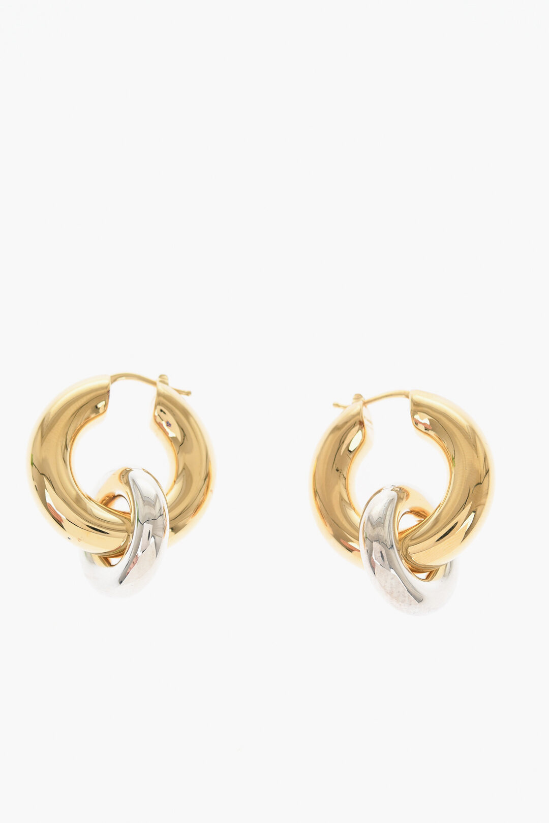Jil Sander Brass EMBRACE Hoop Earrings with Pendant women - Glamood Outlet