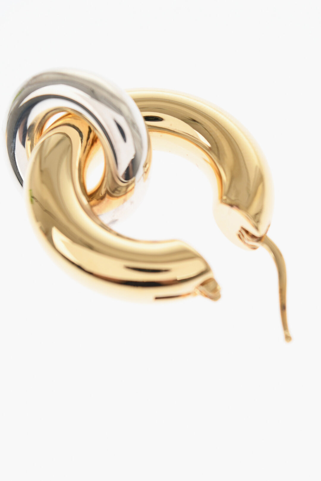 Jil Sander Brass EMBRACE Hoop Earrings with Pendant women - Glamood Outlet