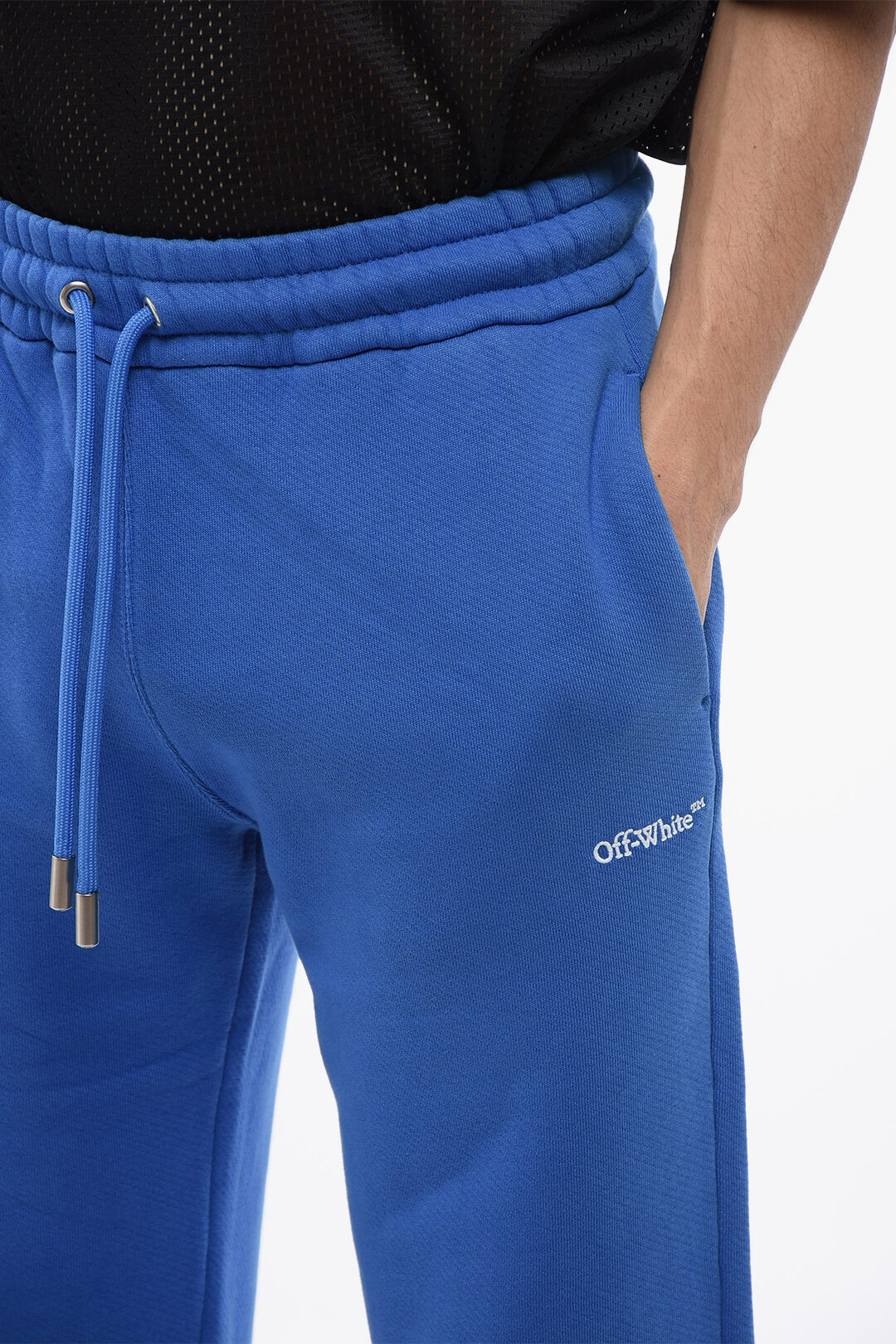 Off-White Brushed Cotton Joggers With Bandana Embroidery men - Glamood ...