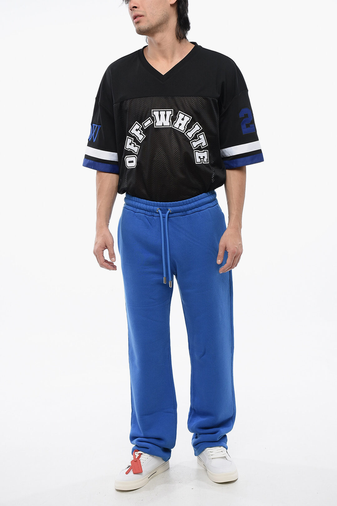 Off-White Brushed Cotton Joggers With Bandana Embroidery men - Glamood ...