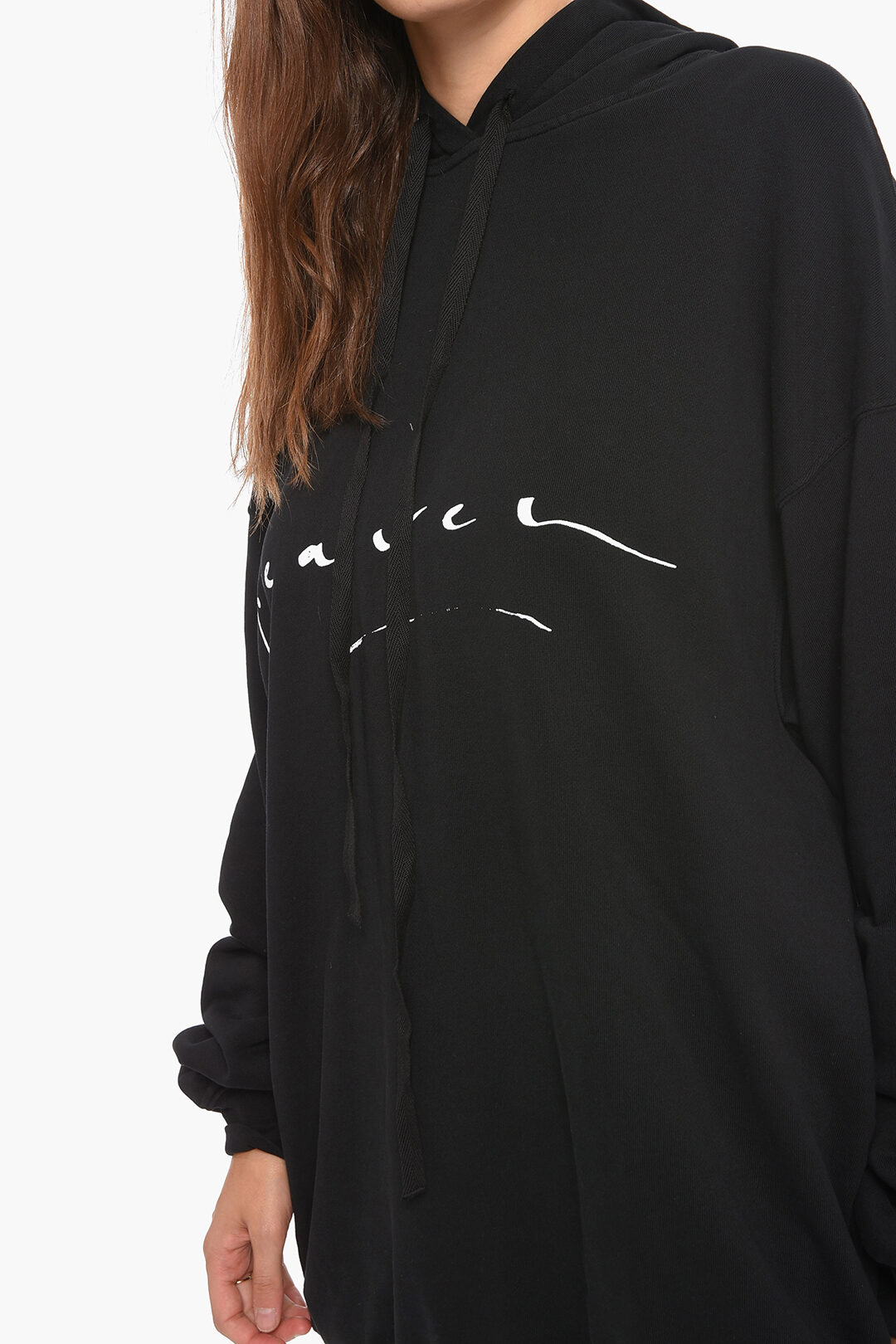 Ann Demeulemeester Brushed Cotton Printed HEAVEN Hoodie women - Glamood ...