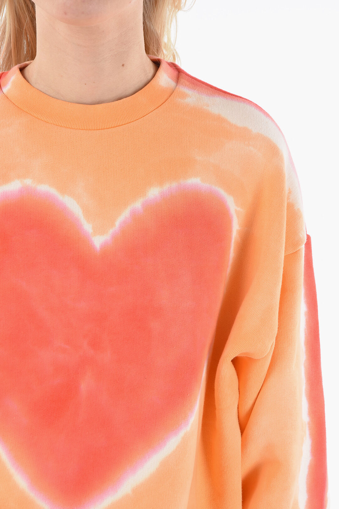 Acne Studios Brushed Cotton Tie Dye Crewneck Sweater women - Glamood Outlet