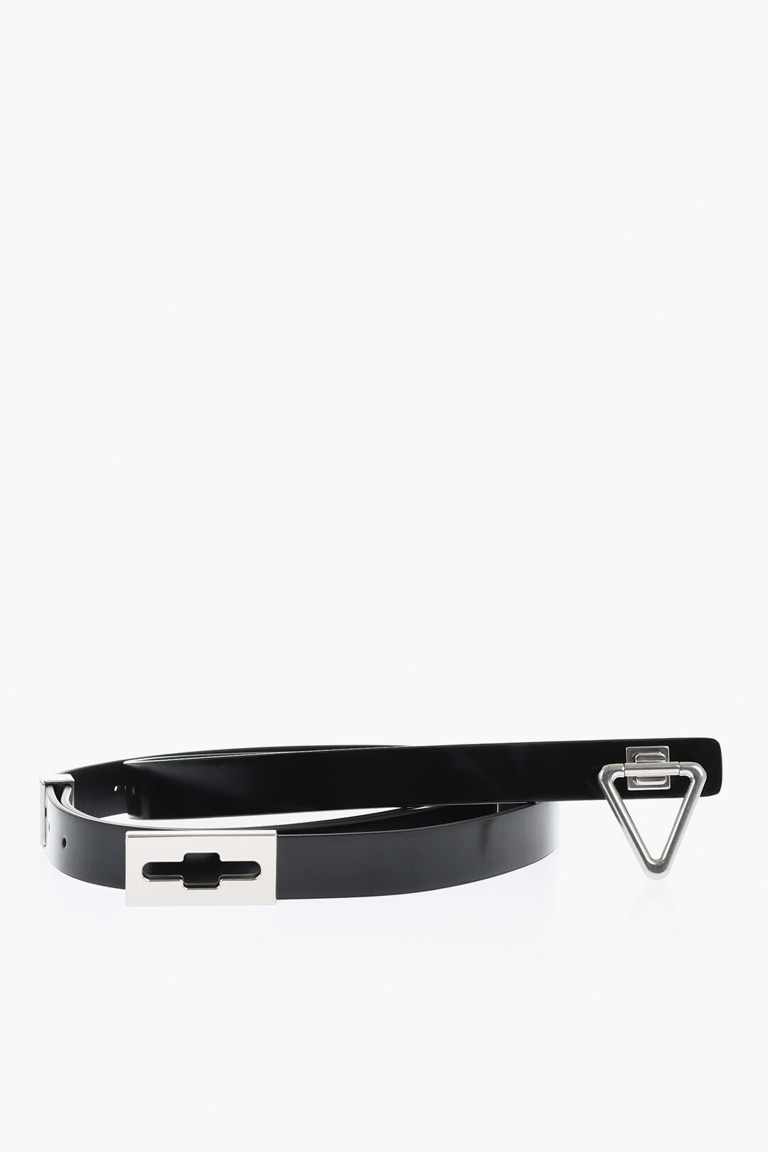 Bottega Veneta Brushed Leather Adjustable Belt with Triangle Buckle ...