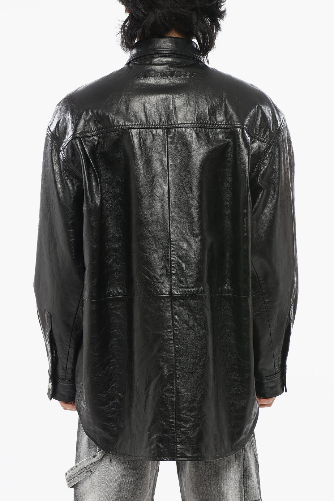 Acne Studios Brushed Leather Overshirt with Flush Pockets men - Glamood ...