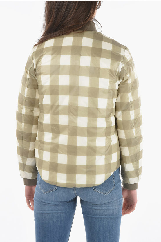 Woolrich Buffalo Checked Reversible MORAINE Down Bomber Jacket women ...