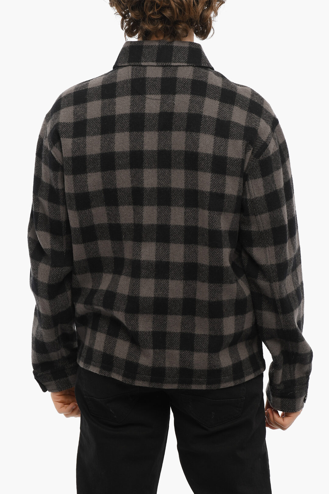 Woolrich Buffalo Checked TIMBER Overshirt with Frontal Zip men ...