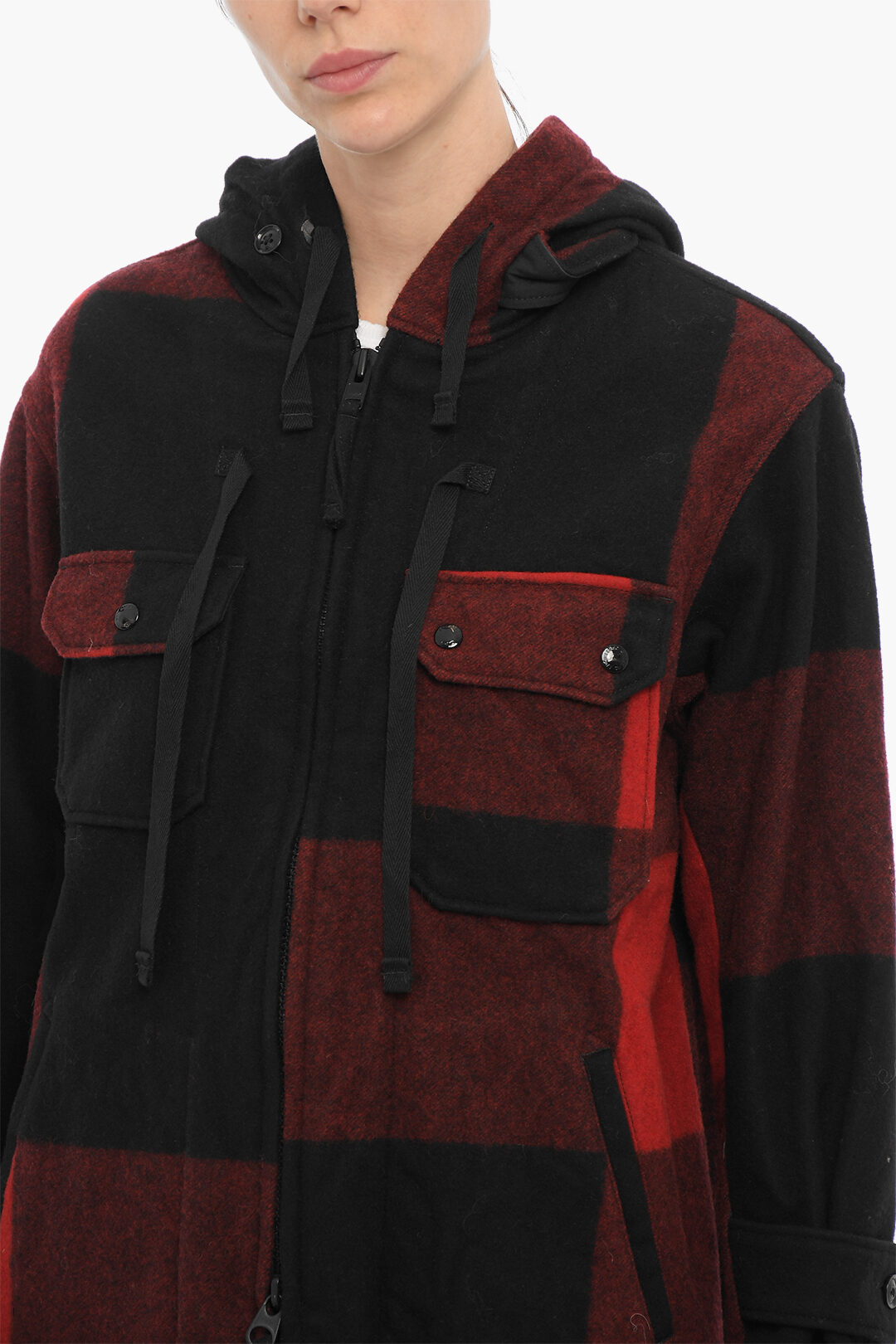 Engineered Garments Buffalo Ckecked CRUISER Coat with Hood Engineered Garments Buffalo Ckecked CRUISER Coat with Hood