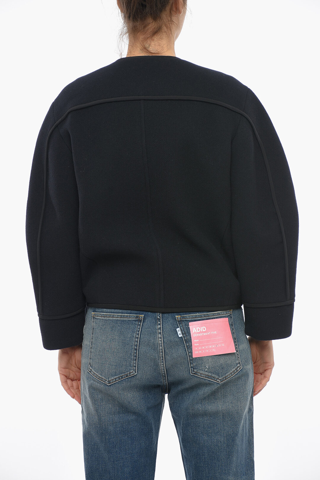 Chloe Buttoned Boxy Fit Wool Cropped Peacoat women - Glamood Outlet