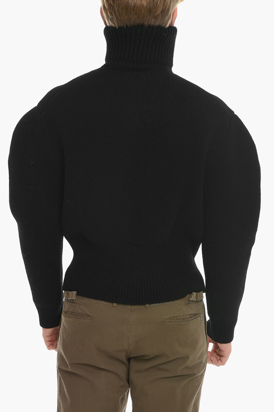 Bottega Veneta Buttoned Turtle Neck DOUBLE FACE SHETLAND Wool Jumper ...