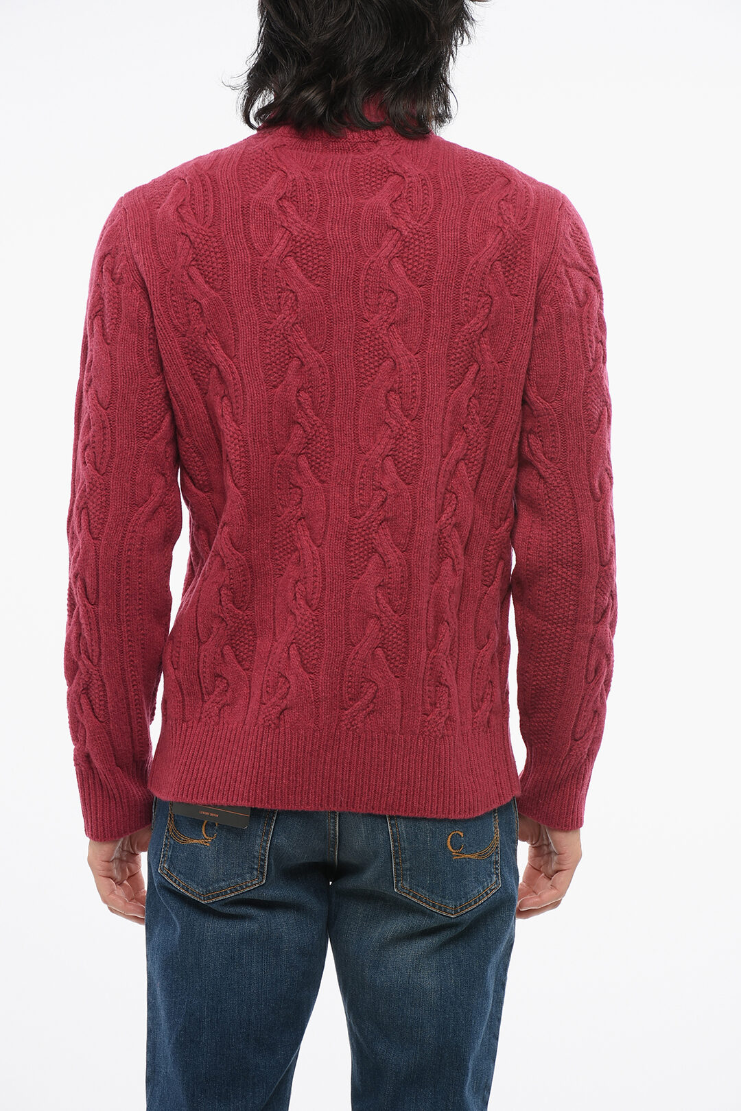 Altea Cable Knit Virgin Wool Sweater with Turtleneck men - Glamood Outlet