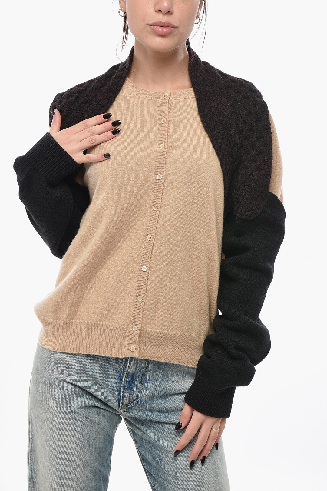 Fendi Cable Knit Wool Shrug women - Glamood Outlet