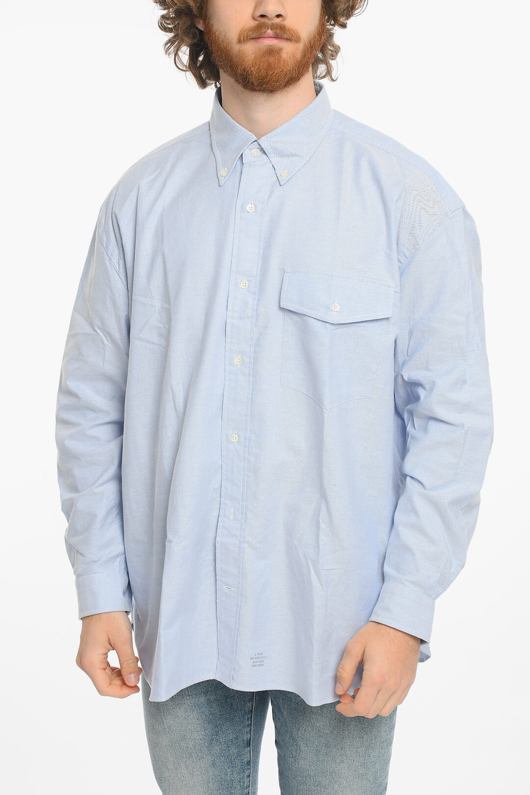 J.Press Camicia Button Down In Cotone con Taschino uomo - Glamood Outlet