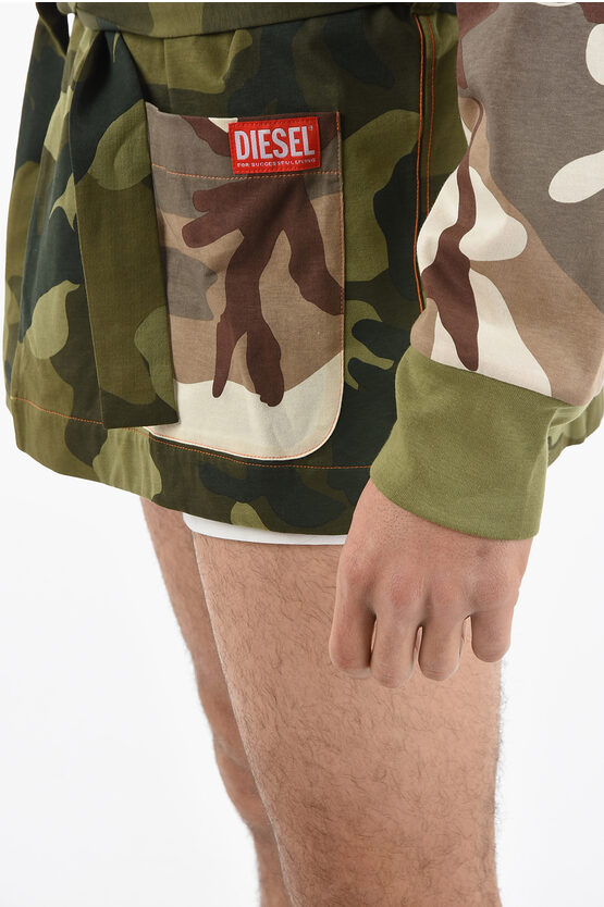 Diesel Camouflage Dressing Gown with Belt and Hood men - Glamood Outlet