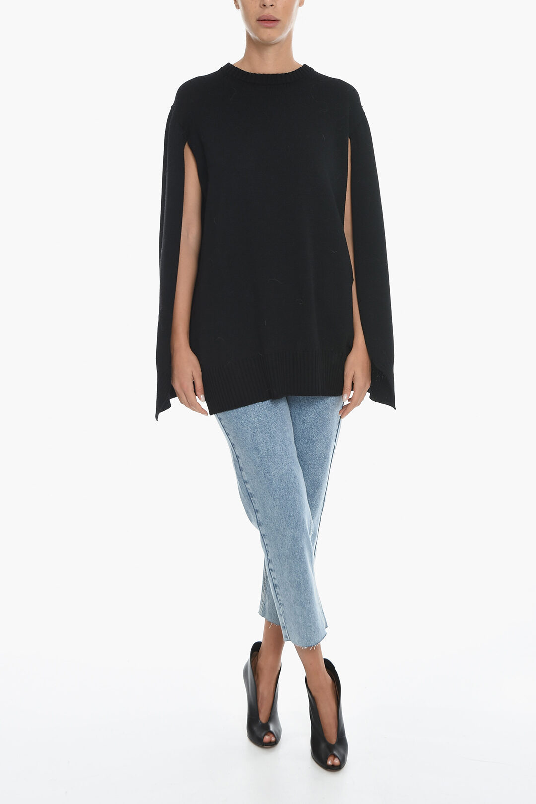 Jil Sander Cape Design Wool Sweater women - Glamood Outlet