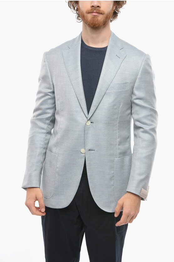 Corneliani Cashmere-blend Half-lined LEADER SOFT Blazer with Hopsack ...
