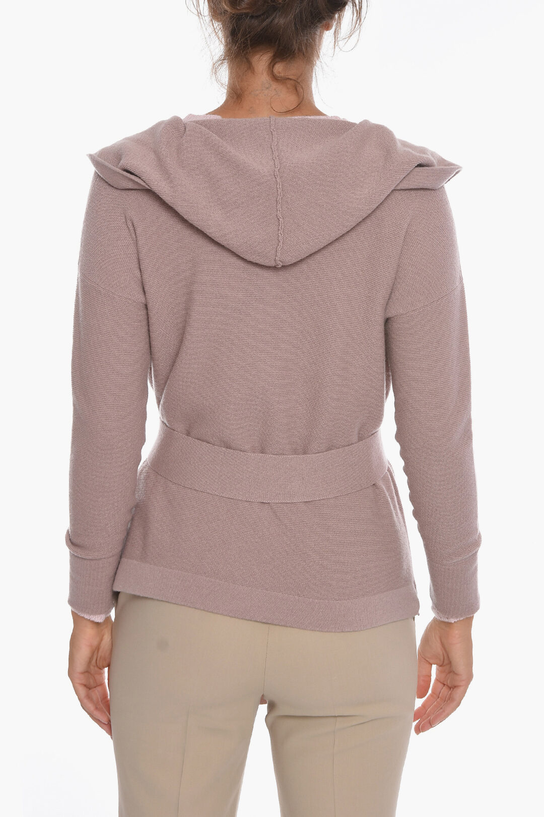 Fabiana Filippi Cashmere Hooded Cardigan with Belt women - Glamood Outlet