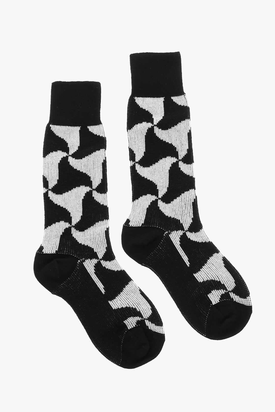 Bottega Veneta Cashmere Long Socks with WAVY STRIANGLE Motif women ...