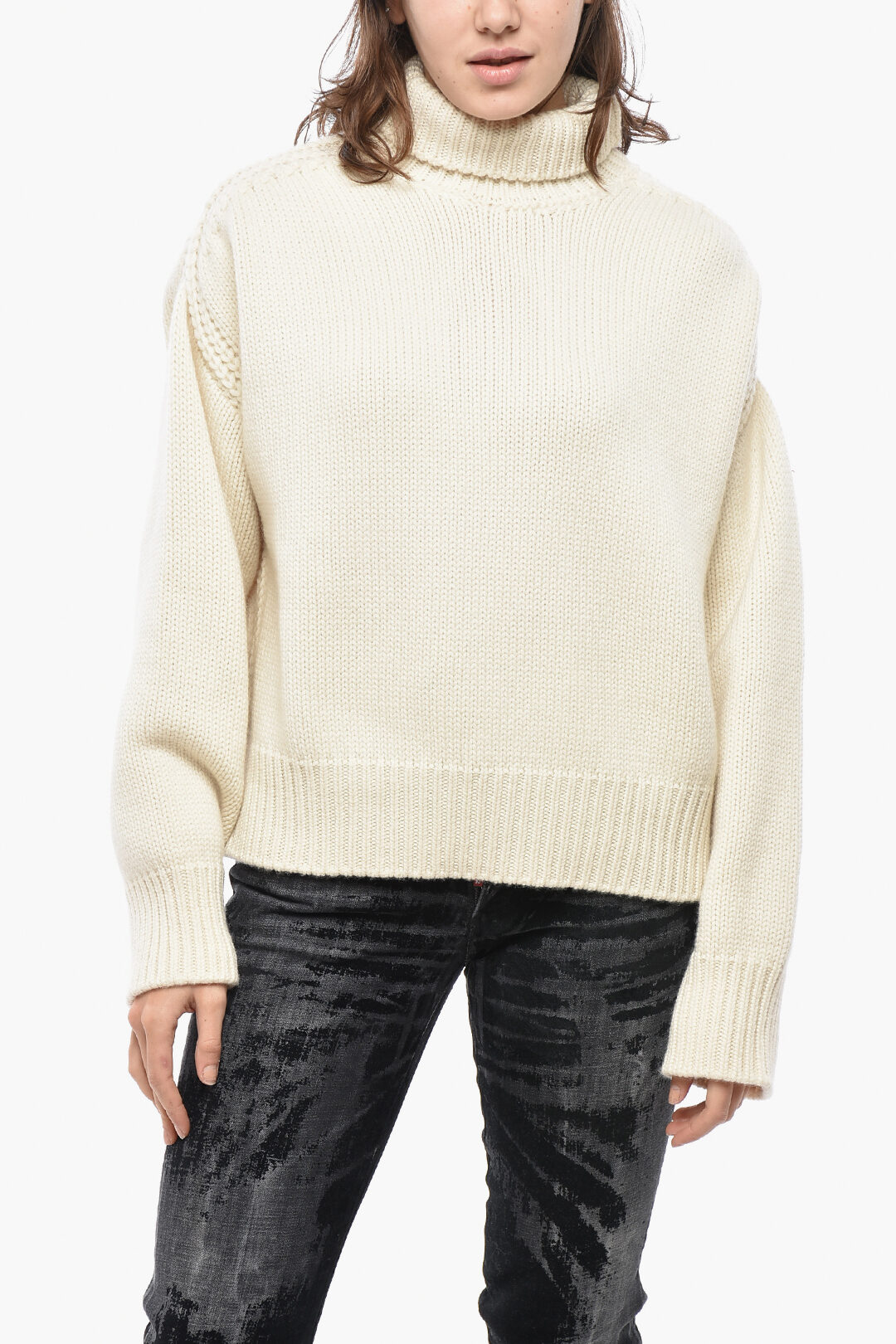 Sa Su Phi Cashmere Turtleneck Sweater with Open Back women - Glamood Outlet