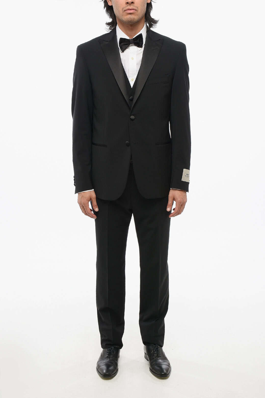 Corneliani CC COLLECTION 3-Piece RIGHT Suit with Satin Peak Lapel men ...