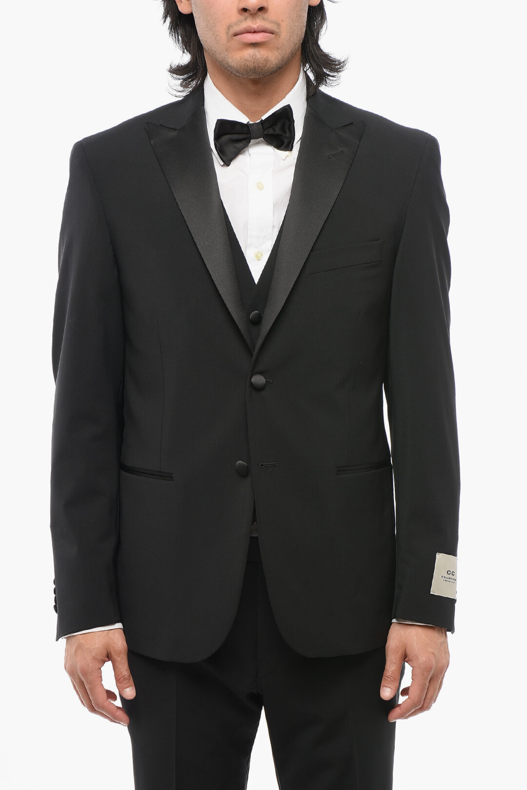 Corneliani CC COLLECTION 3-Piece RIGHT Suit with Satin Peak Lapel men ...