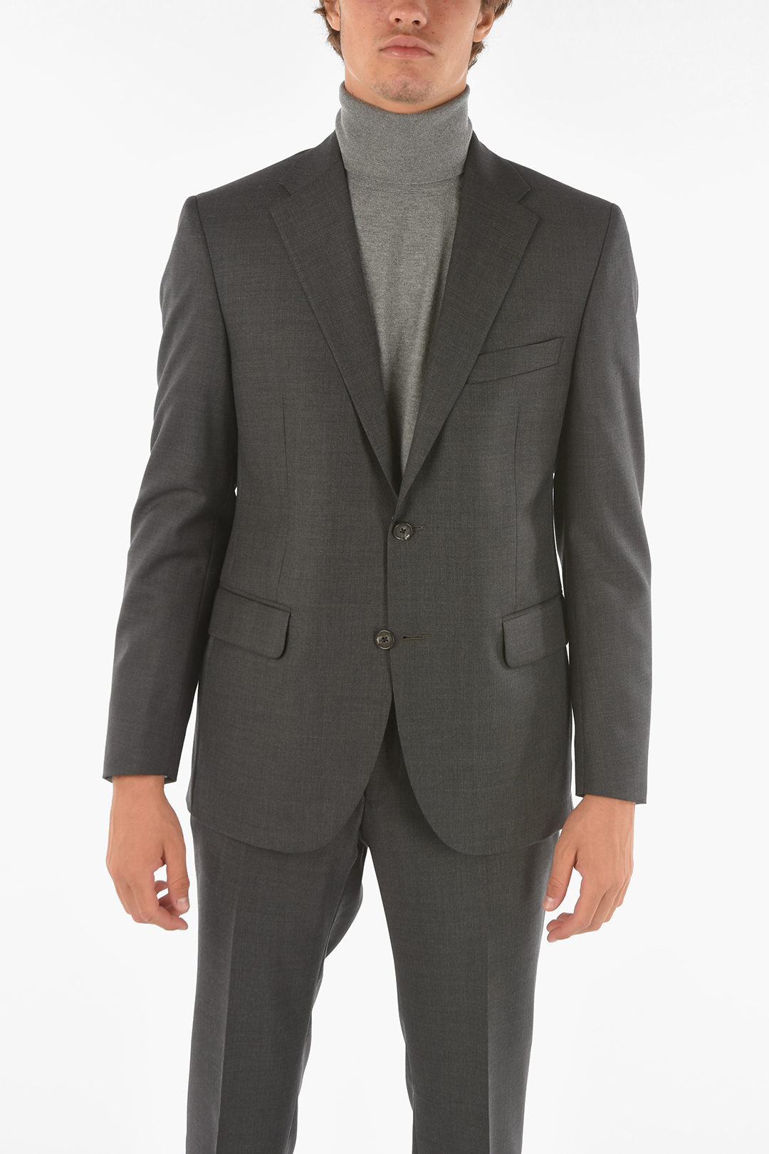 Corneliani CC COLLECTION Abito RIGHT in Lana Vergine con Revers ...