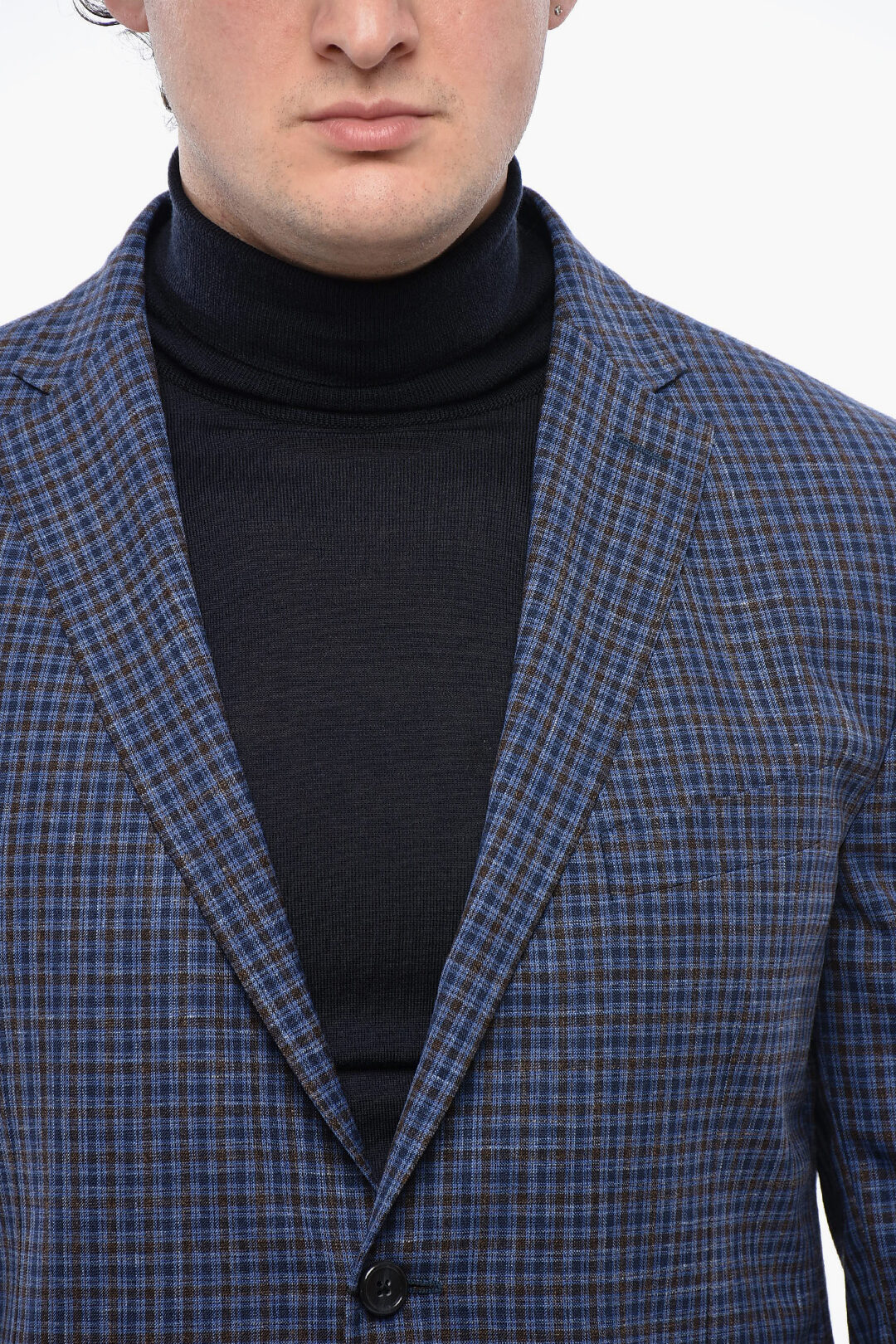 Corneliani CC COLLECTION Check Unlined 2-Button Blazer With Side Vents ...