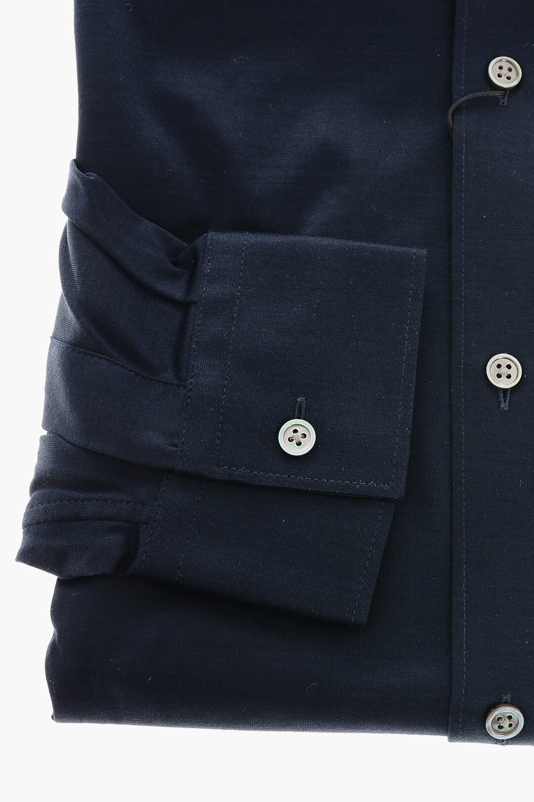 Corneliani CC COLLECTION Cotton Jersey Shirt with Standard Collar men ...