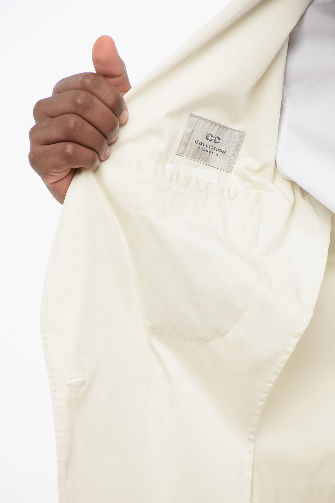 Corneliani CC COLLECTION Double Breasted Unlined Suit With Peak lapel ...