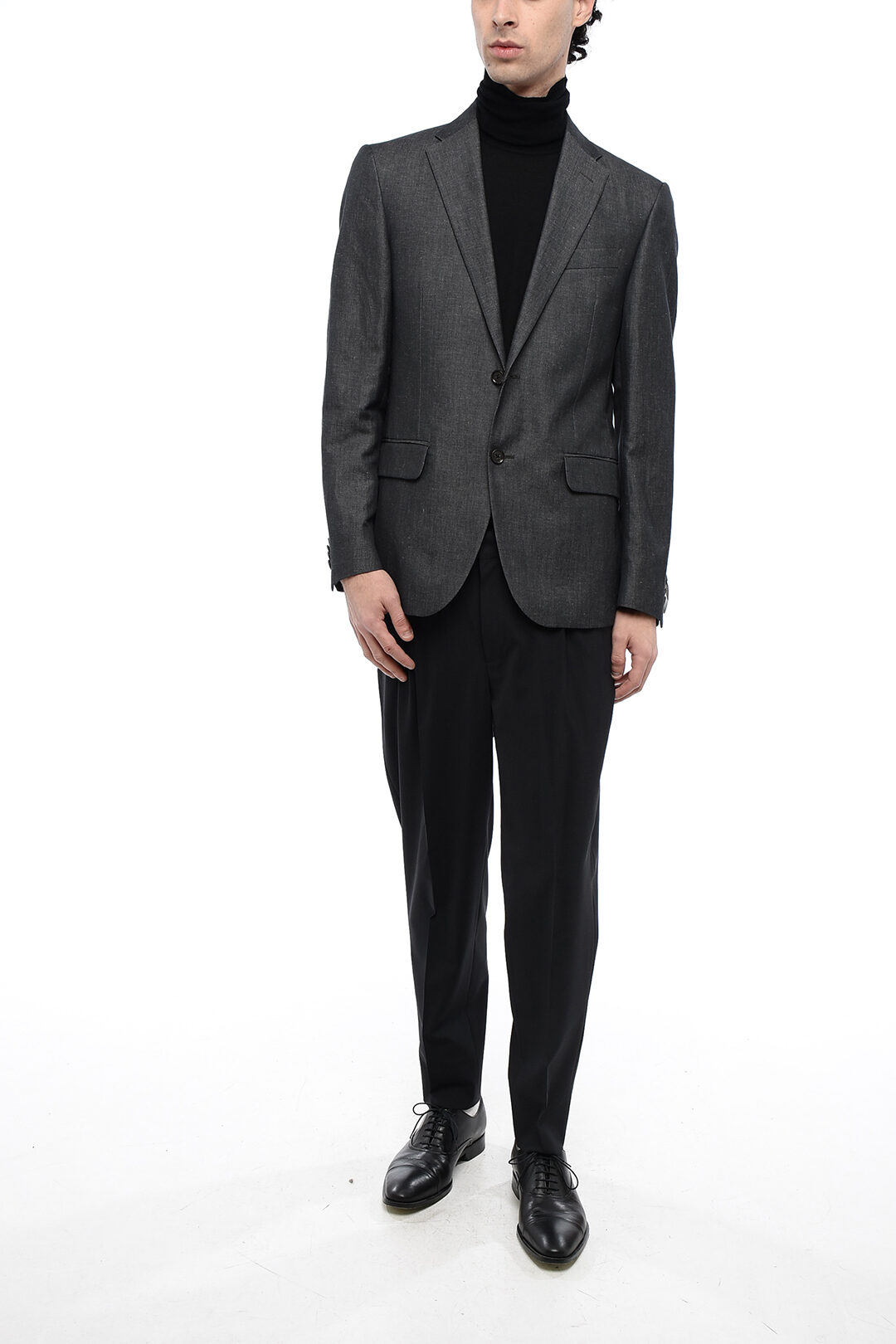 Corneliani CC COLLECTION Flax Blend Half-lined Blazer men - Glamood Outlet