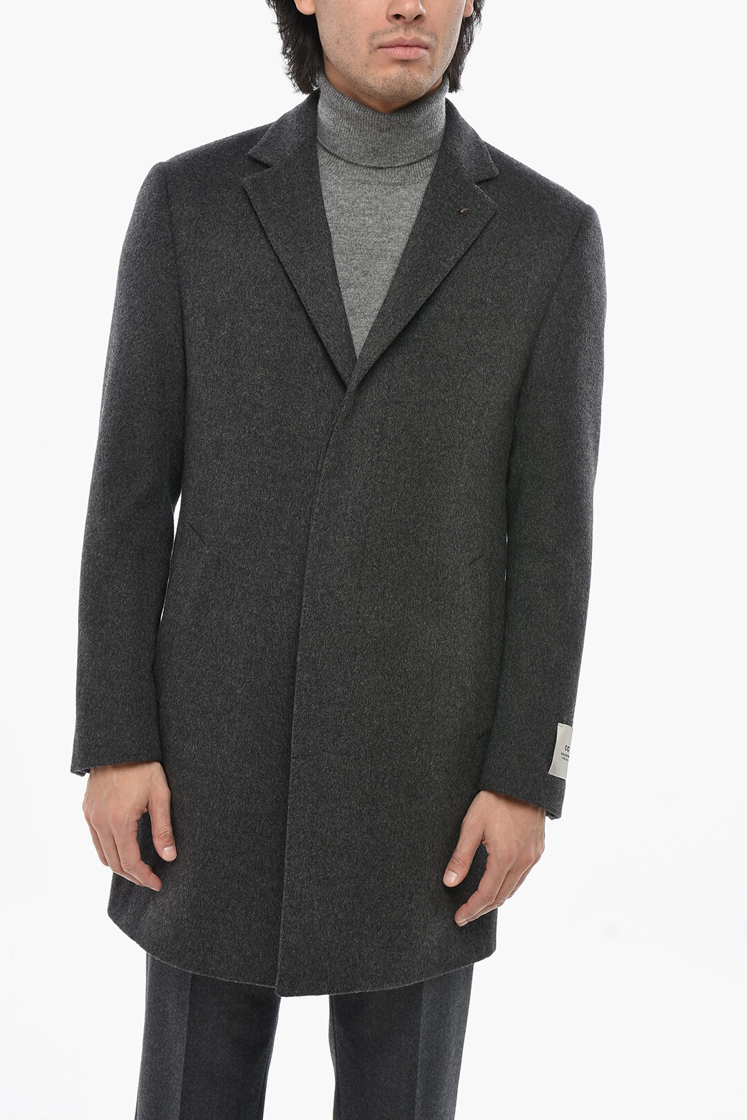 Corneliani CC COLLECTION Fully-Lined Virgin Wool Coat with Hidden ...