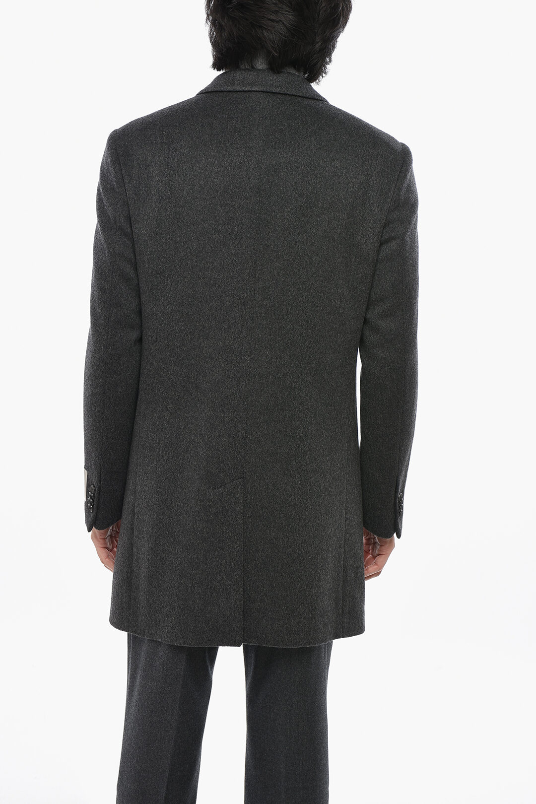 Corneliani CC COLLECTION Fully-Lined Virgin Wool Coat with Hidden ...