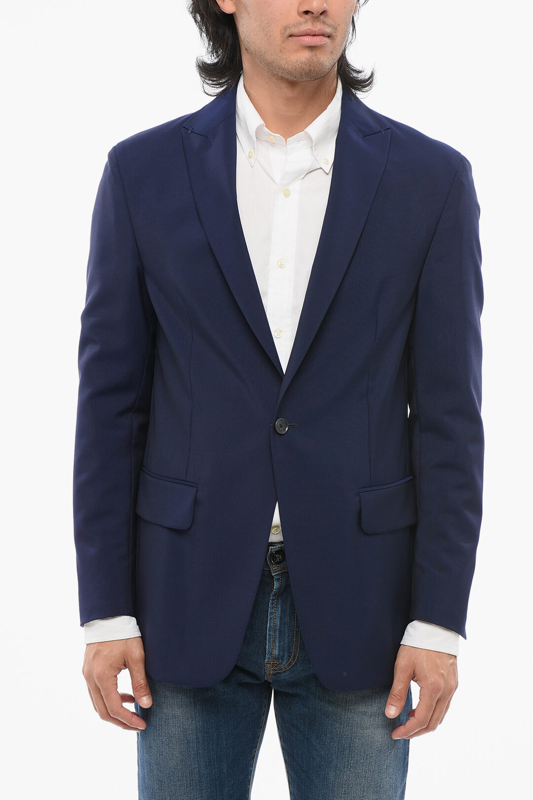 Corneliani CC COLLECTION Half-Lined RESET Wool Blend Blazer men ...