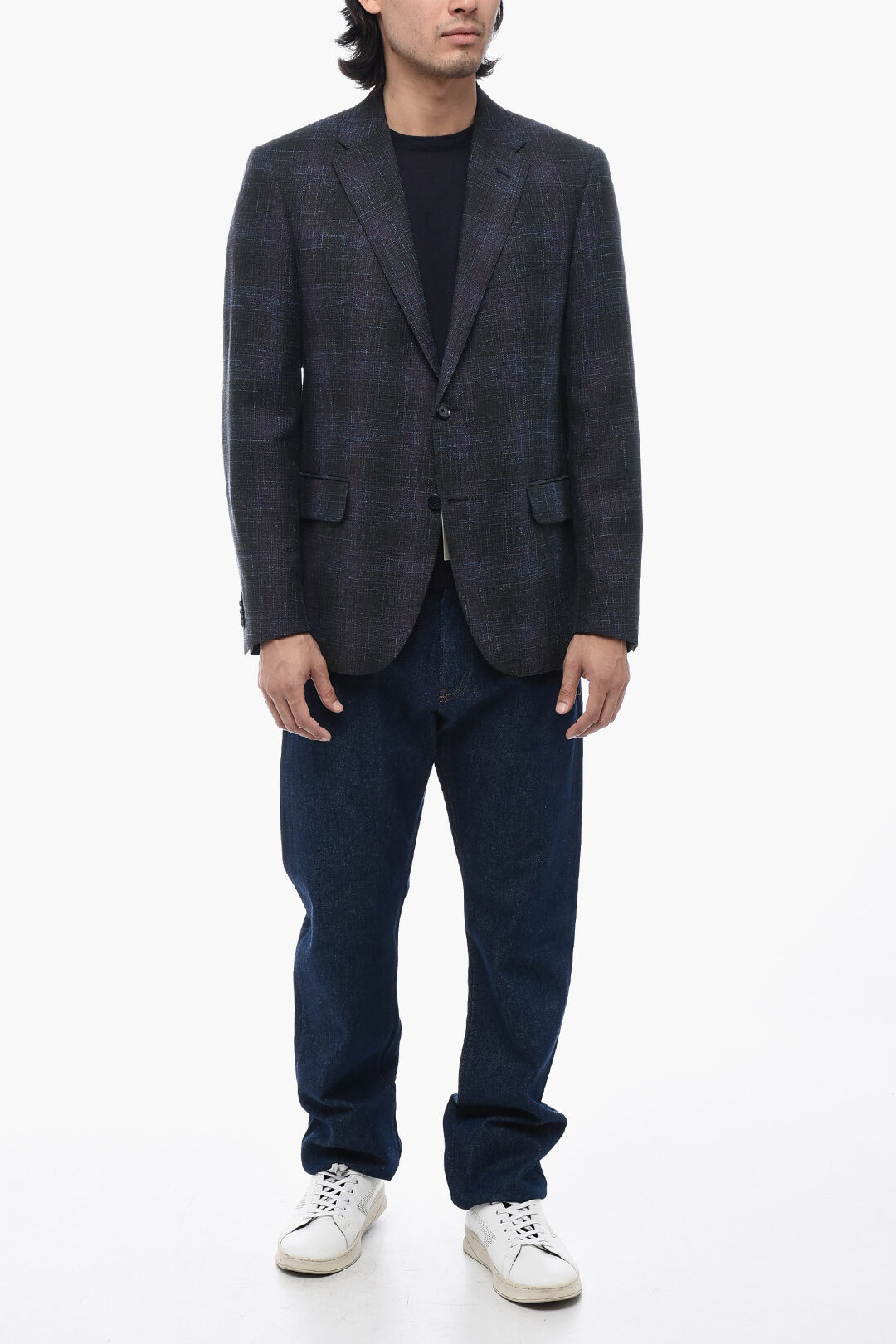 Corneliani CC COLLECTION Half-lined RIGHT Blazer with Multicolored ...