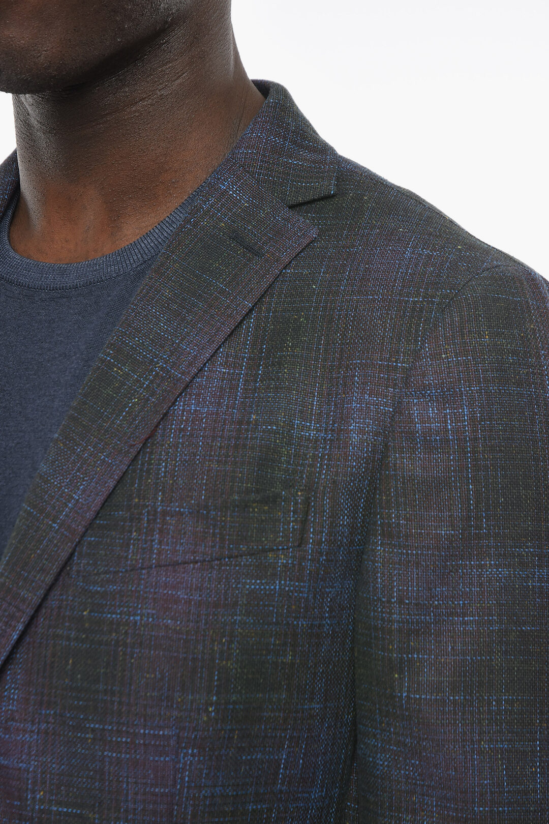 Corneliani CC COLLECTION Half-lined RIGHT Tweed Wool Blend Blazer men ...