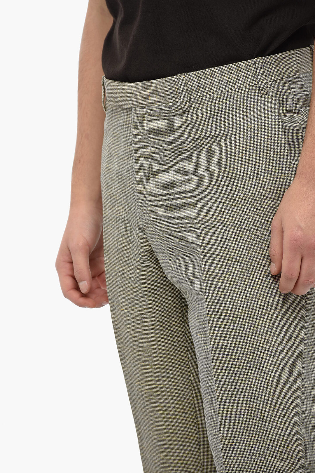 Corneliani CC COLLECTION Houndstooth RIGHT Flax Blend Suit men ...