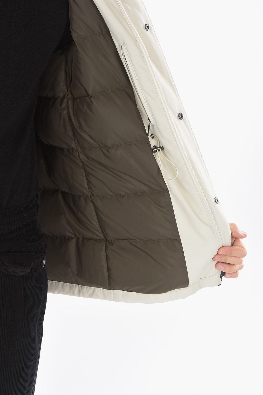 Corneliani CC COLLECTION LEON Padded Jacket with Flap Pocket and Hood ...