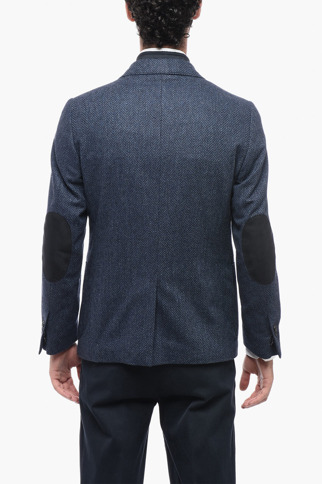 Corneliani CC COLLECTION Padded Half-lined Blazer with Herringbone ...