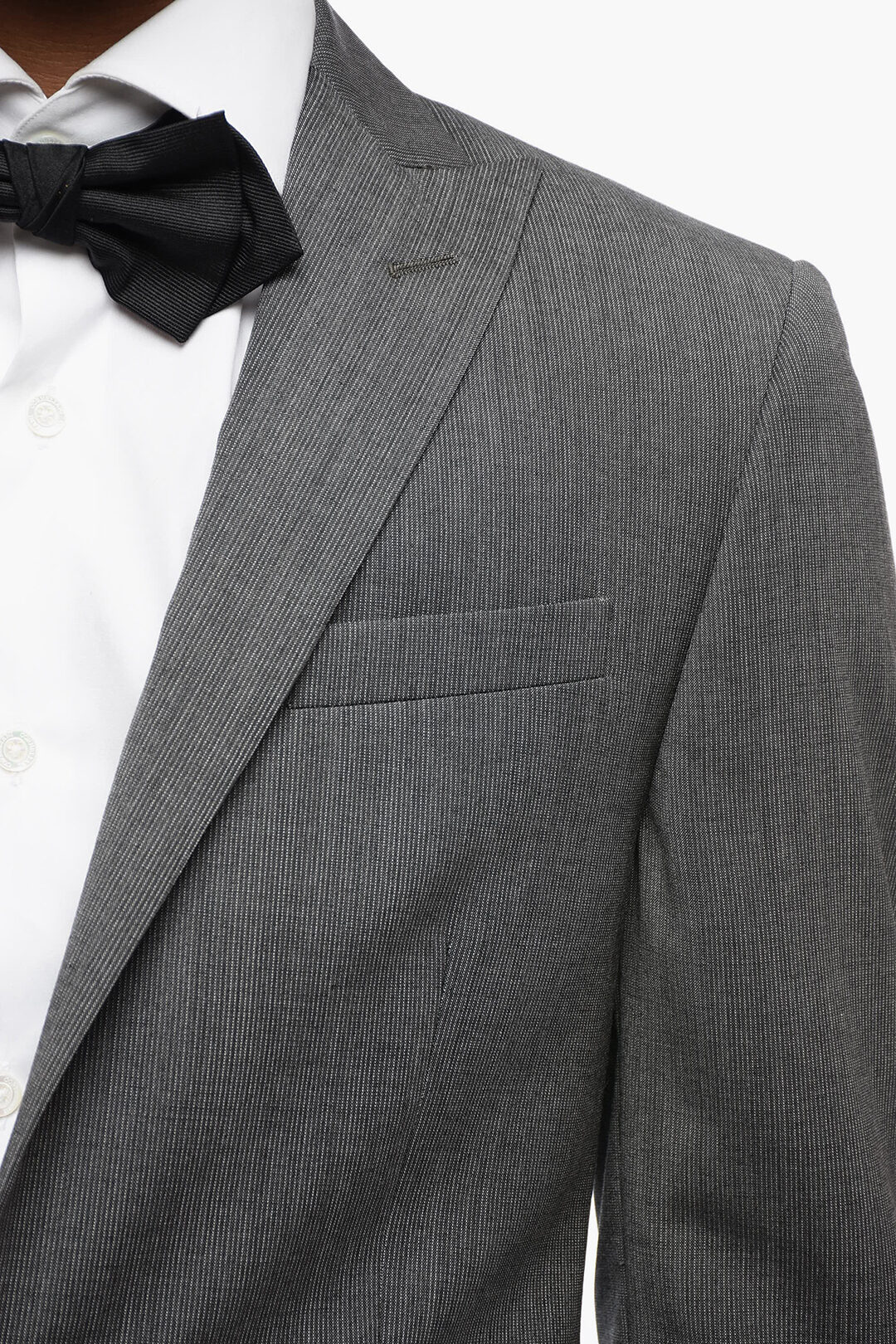 Corneliani CC COLLECTION Pinstriped Center Vent Peak Lapel CERIM ...