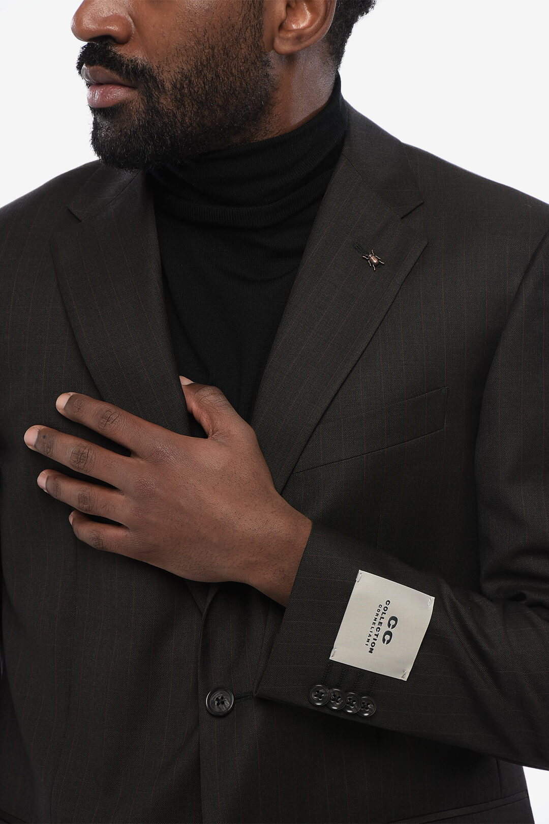 Corneliani CC COLLECTION Pinstriped RIGHT Suit with Notch Lapel men ...