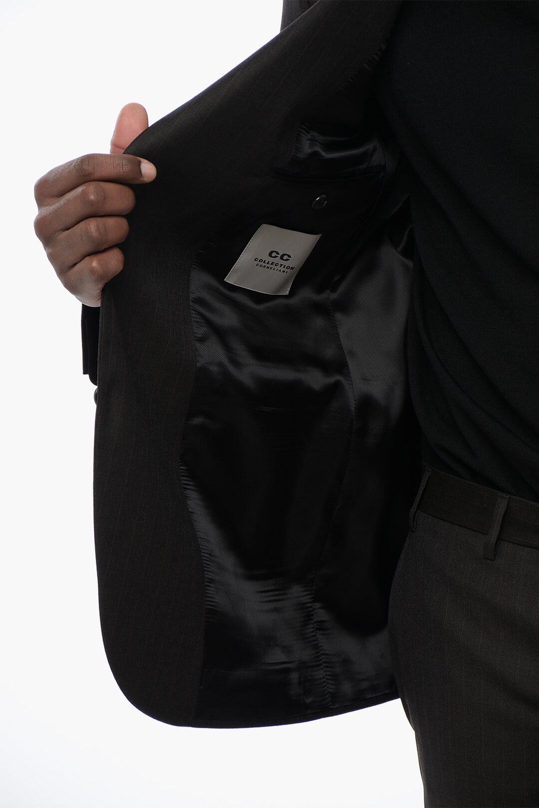 Corneliani CC COLLECTION Pinstriped RIGHT Suit with Notch Lapel men ...