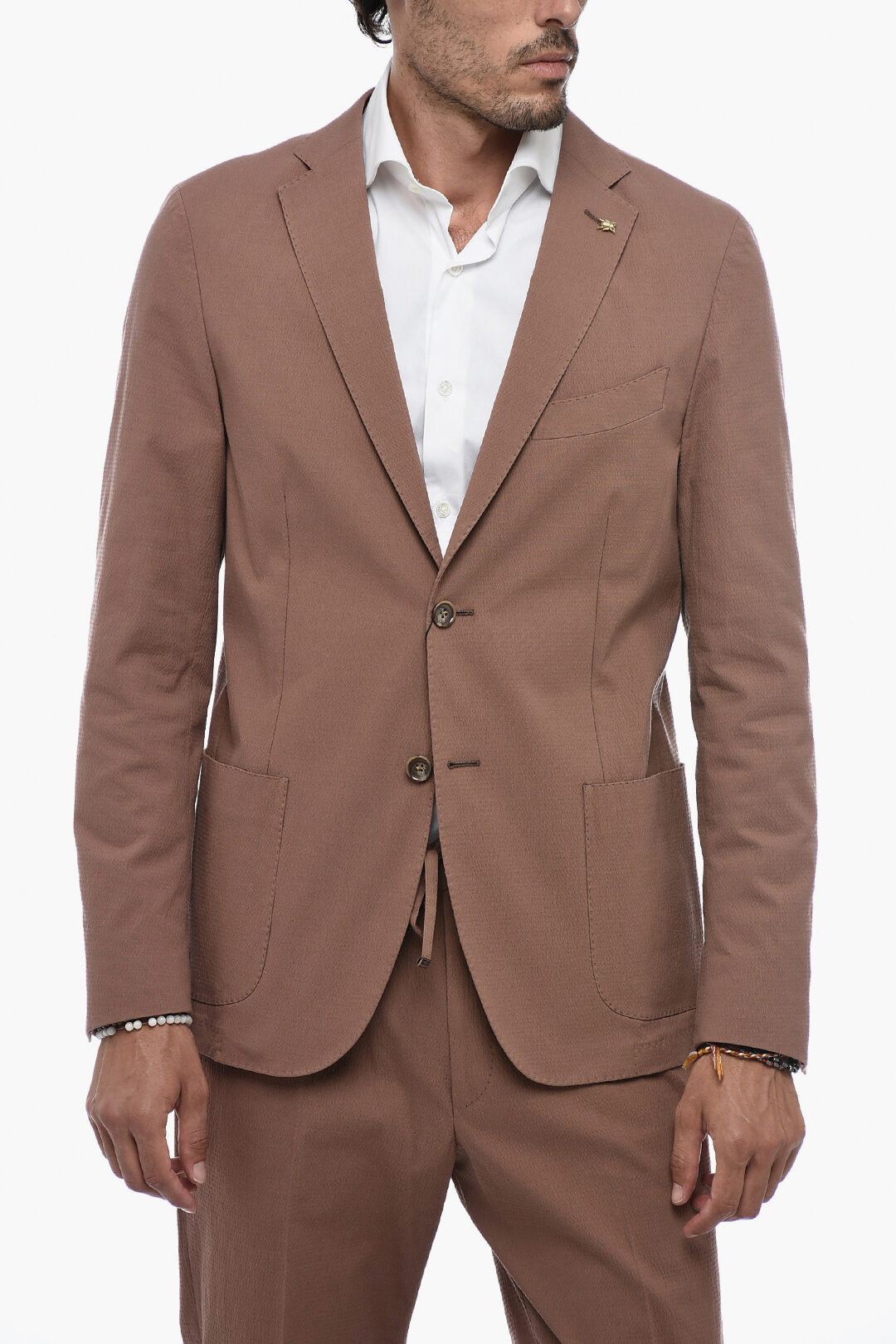 Corneliani CC COLLECTION Piquet Cotton REWARD Unlined Suit men ...