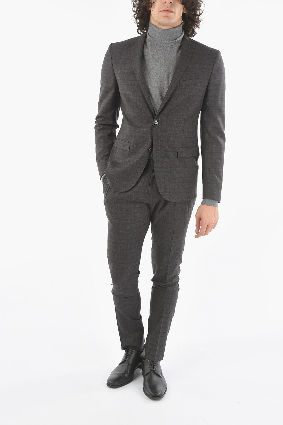 Corneliani CC COLLECTION RESET Lined Gingham Suit with Flap Pocket men ...