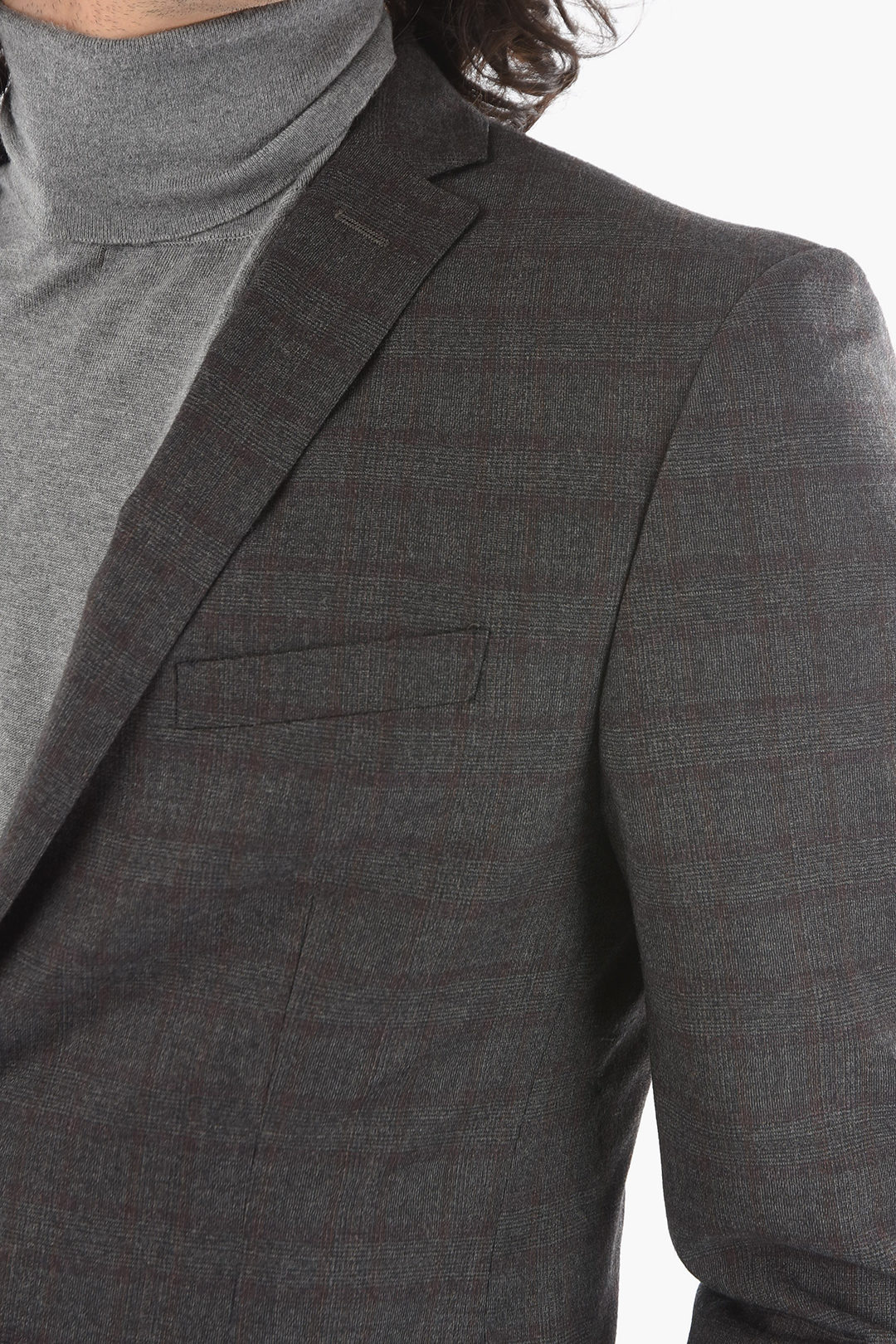 Corneliani CC COLLECTION RESET Lined Gingham Suit with Flap Pocket men ...